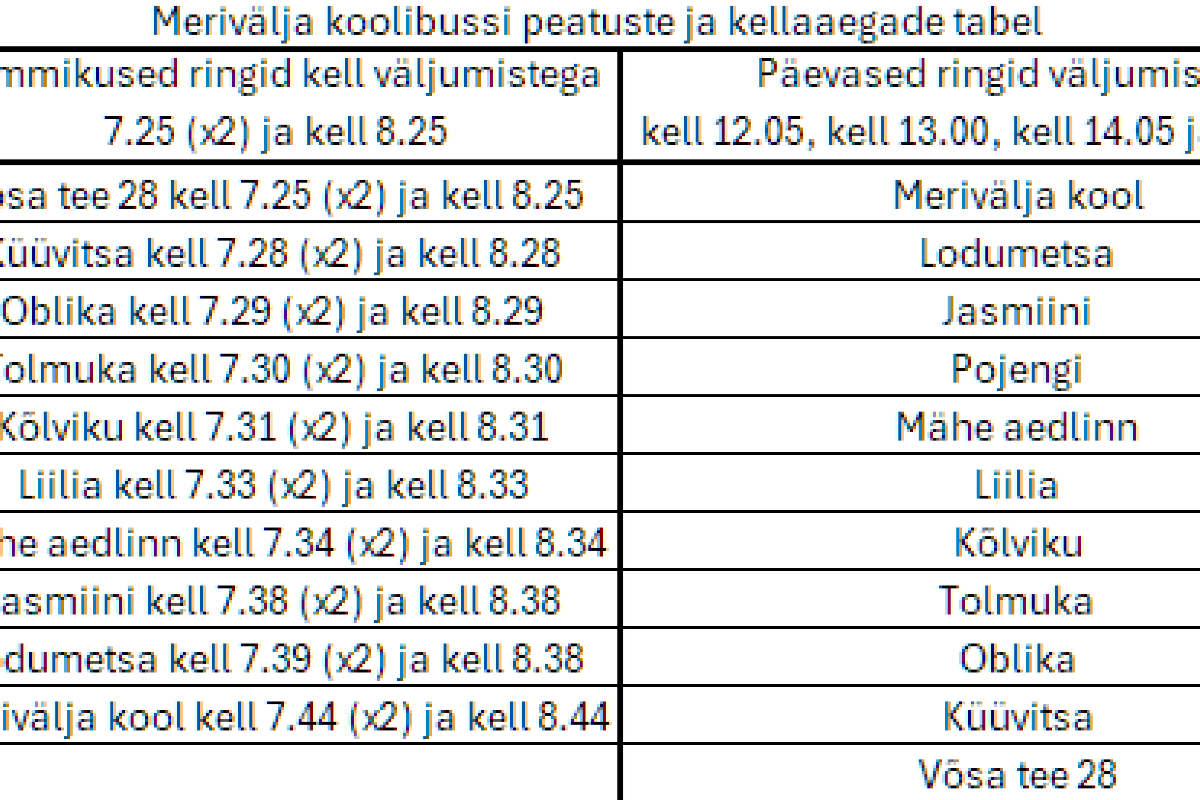 Koolibuss | Merivälja Kool